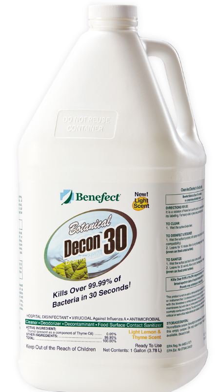 Benefect Botanical Decon 30 Disinfectant Kills 99.99% in 30 Seconds ...